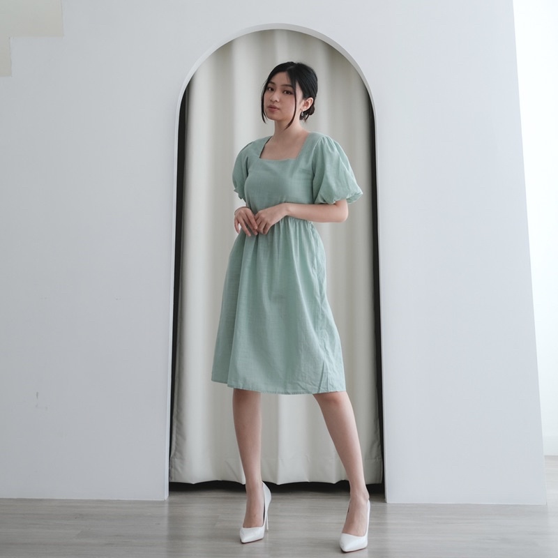 Jual Dress Wanita lengan balon (ROISELLE DRESS) | Shopee Indonesia