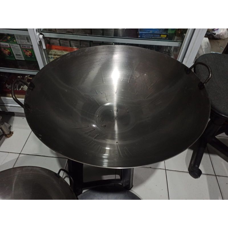 Jual wajan kwali plat baja putih ukuran 60cm | Shopee Indonesia