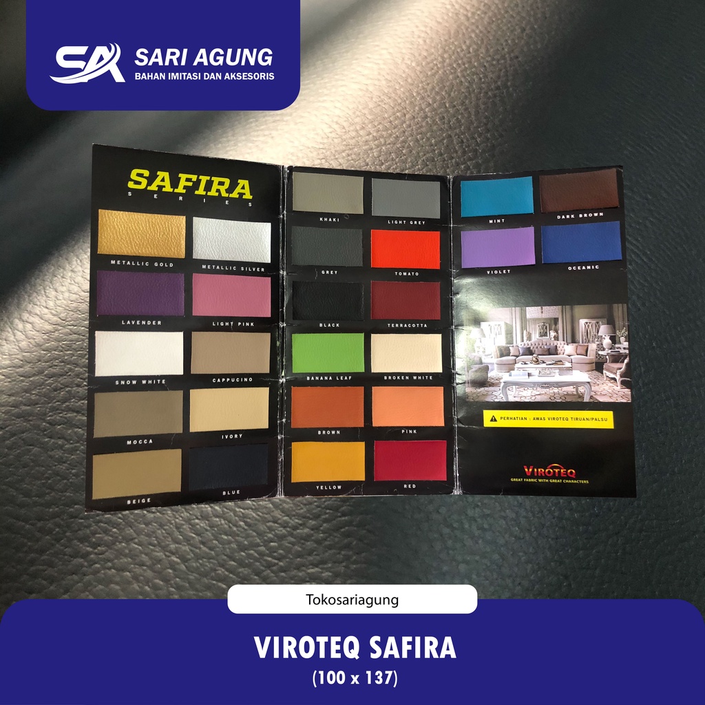Jual VIROTEQ SAFIRA (METER) BAHAN OSCAR KULIT JERUK SINTETIS IMITASI ...