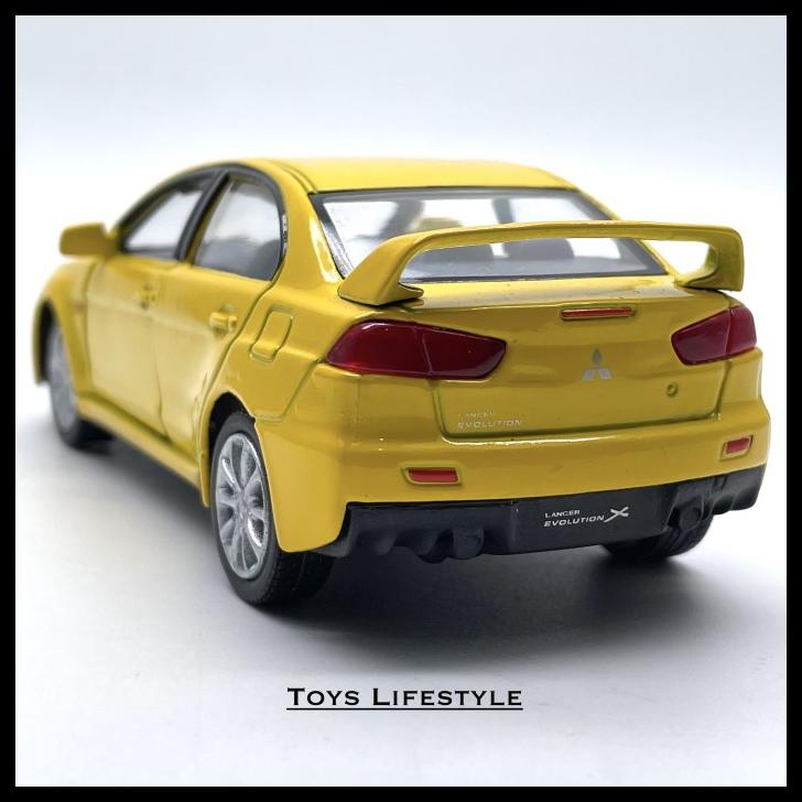 Jual Kinsmart Diecast - Mitsubishi Lancer Evolution Skala 1:36 (Kuning ...