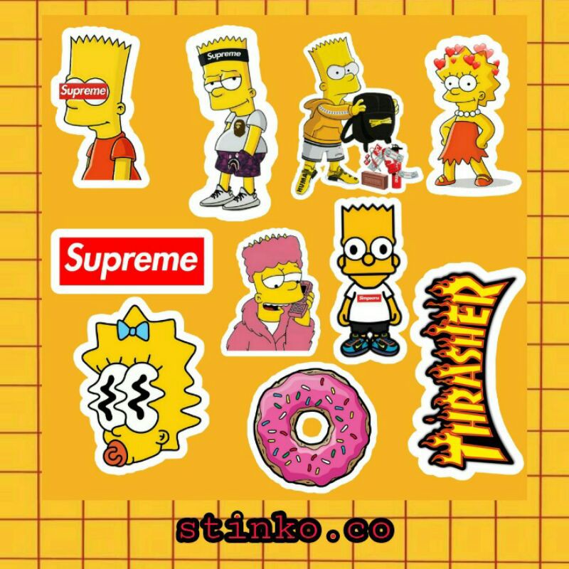 Jual [30PCS] STICKER STIKER SIMPSONS/THE SIMPSONS UNTUK LEMARI/PINTU ...