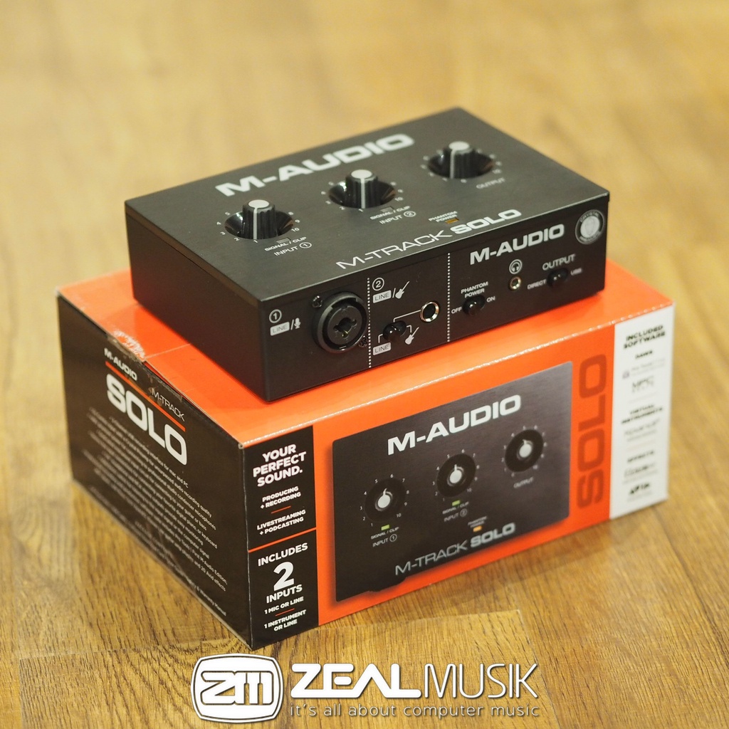 Jual M-Audio M-Track Solo - USB Soundcard Audio Interface MTrack - Zeal ...