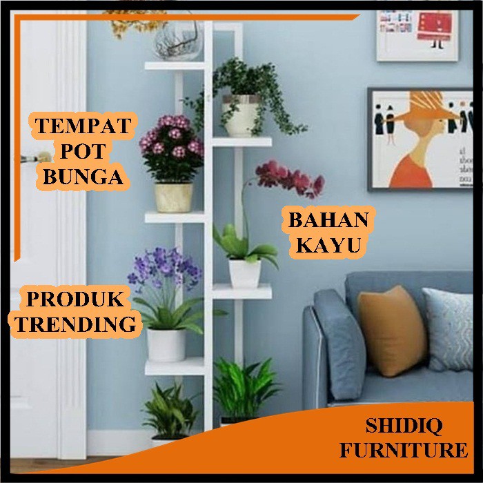 Jual RAK BUNGA KAYU MINIMALIS RAK POT BUNGA KAYU TEMPAT POT BUNGA MODEL ...
