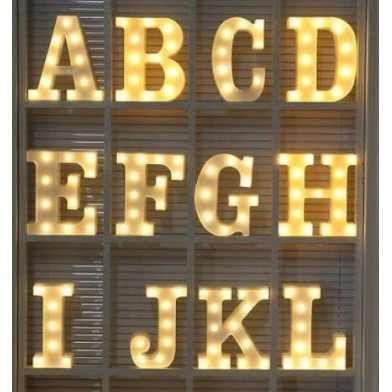 Jual LED HURUF Ukuran 22 cm (Huruf A -Z) dan Angka (0-9) Led dekorasi ...