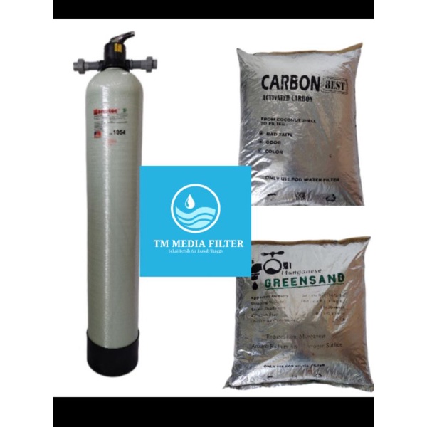 Jual PAKET FILTER AIR FRP 1054 UNTUK AIR KERUH/BAU/MINYAK ISI MANGAN ...