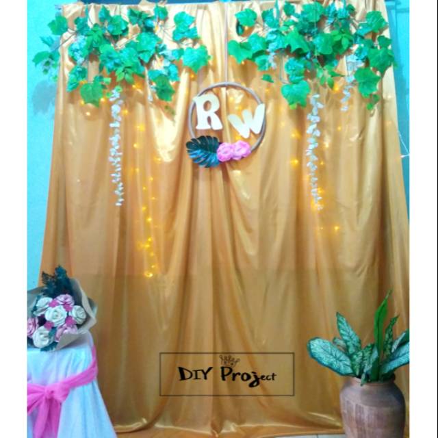 Jual Paket backdrop Dekorasi lamaran murah depok || backdrop murah ...