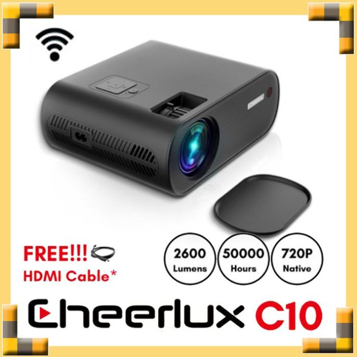 Jual CHEERLUX C10 WiFi TV Tuner Mini LED Projector 2600 Lumens 720p ...