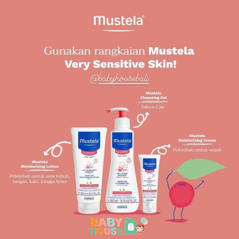 Jual Mustela Very Sensitive Skin Mustela Moisturizing Cleansing Gel Moisturizing Lotion ...