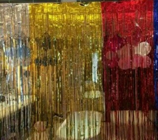 Jual Tirai foil ulang tahun happy birthday / slinger curtain foil ...