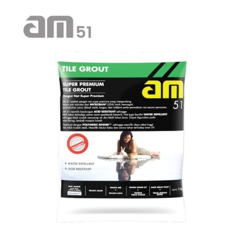 Jual AM 51 (Semen Pengisi Nat Keramik Anti Jamur dan Tahan Asam) - 1 KG ...