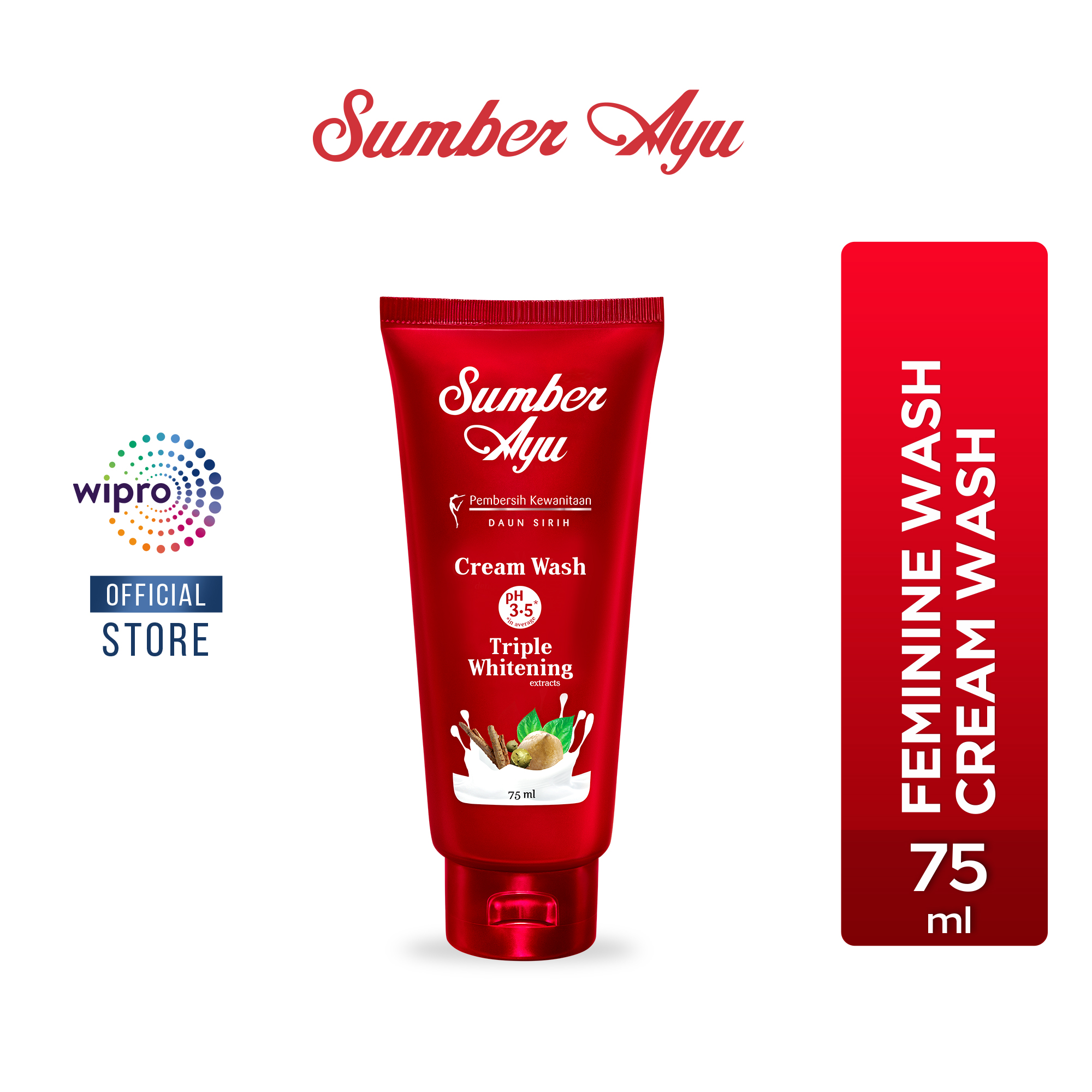 Sumber Ayu Feminine Hygiene Cream Wash Whitening Extract 75ml | Shopee ...