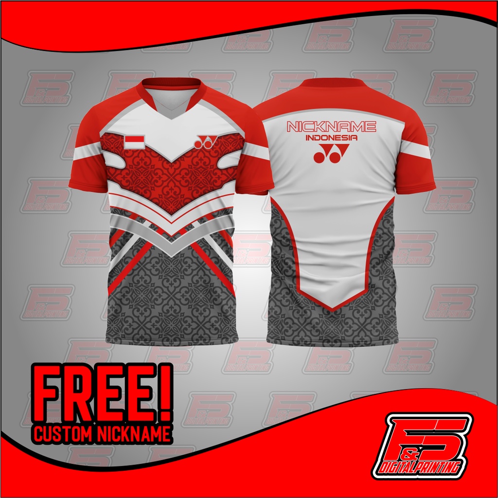 Jual JERSEY BADMINTON BIG SIZE V2 BISA CUSTOM NAMA, LOGO DAN PB ...