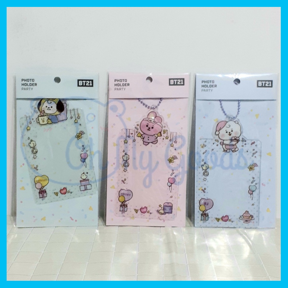 Jual Official Card Photo Holder Party BT21 x LINE BTS BT21 Tempat Kartu Indonesia|Shopee Indonesia