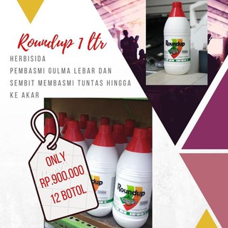 Jual Herbisida Roundup 1 Ltr/1 Dus 12 Botol Khusus Gojek | Shopee Indonesia