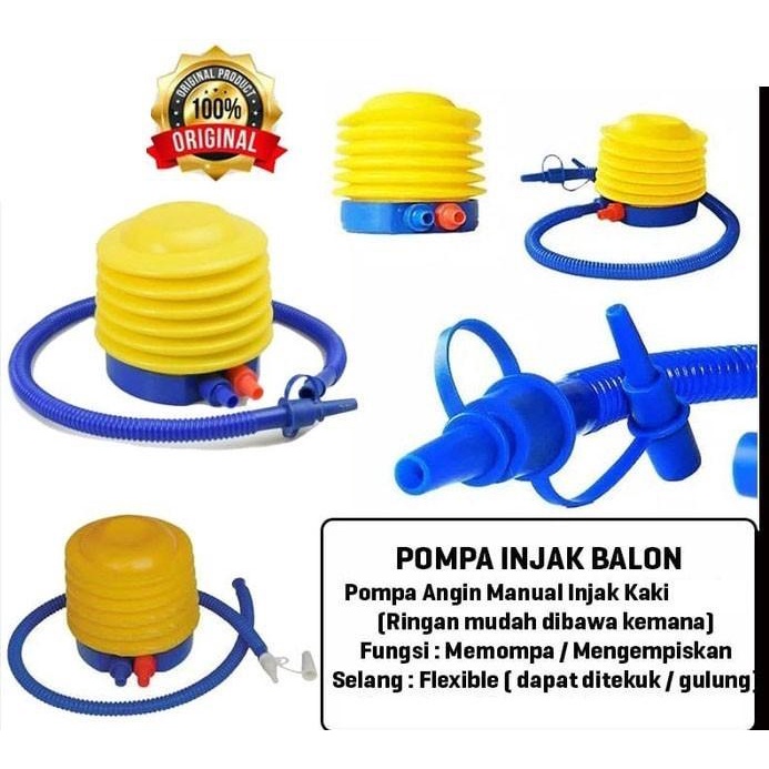 Jual Pompa Pompa Angin Injak Kuning Manual Pompa Balon Pompa Kola Injak ...