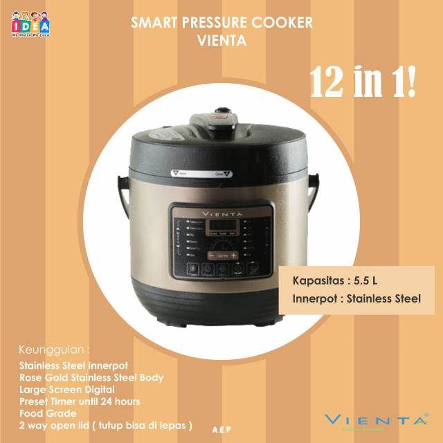 Jual Smart Pressure Cooker Vienta Garansi Resmi | Shopee Indonesia