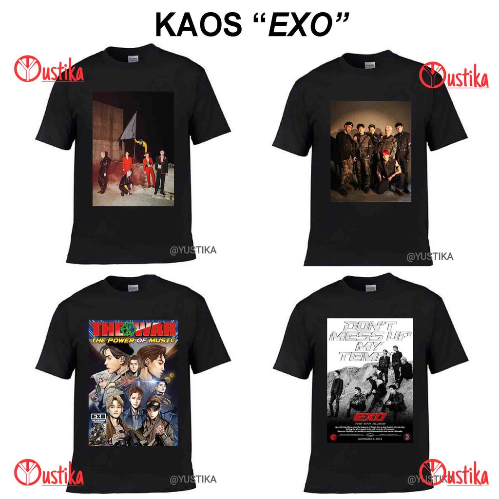 Jual KAOS EXO / KAOS KPOP / KAOS CUSTOM SABLON DTF | Shopee Indonesia