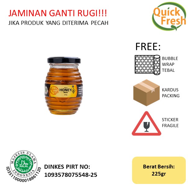 Jual Quick Fresh Honey / Madu 225gr (Jar) | Shopee Indonesia