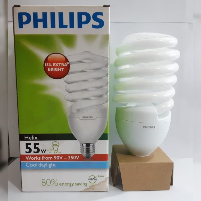 Jual Lampu PHILIPS Helix Spiral 55 Watt | Shopee Indonesia