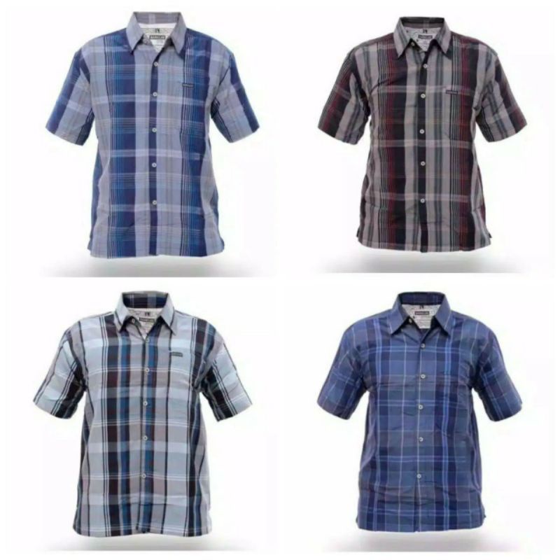Jual KEMEJA BAPAK//KEMEJA POLYNOSIC//LENGAN PENDEK SALUR//KOTAK ...