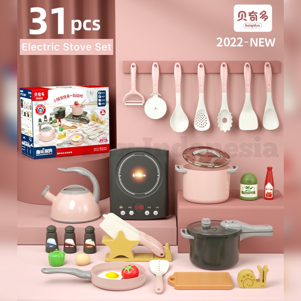 Jual [Set 31pcs] Electric Stove Kitchen Set - Mainan Masak Masakan ...