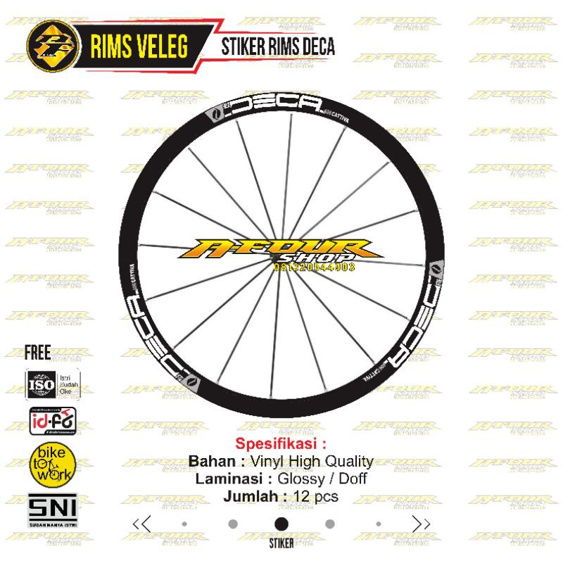 Jual Sticker Rim Wheelset DECA | Shopee Indonesia