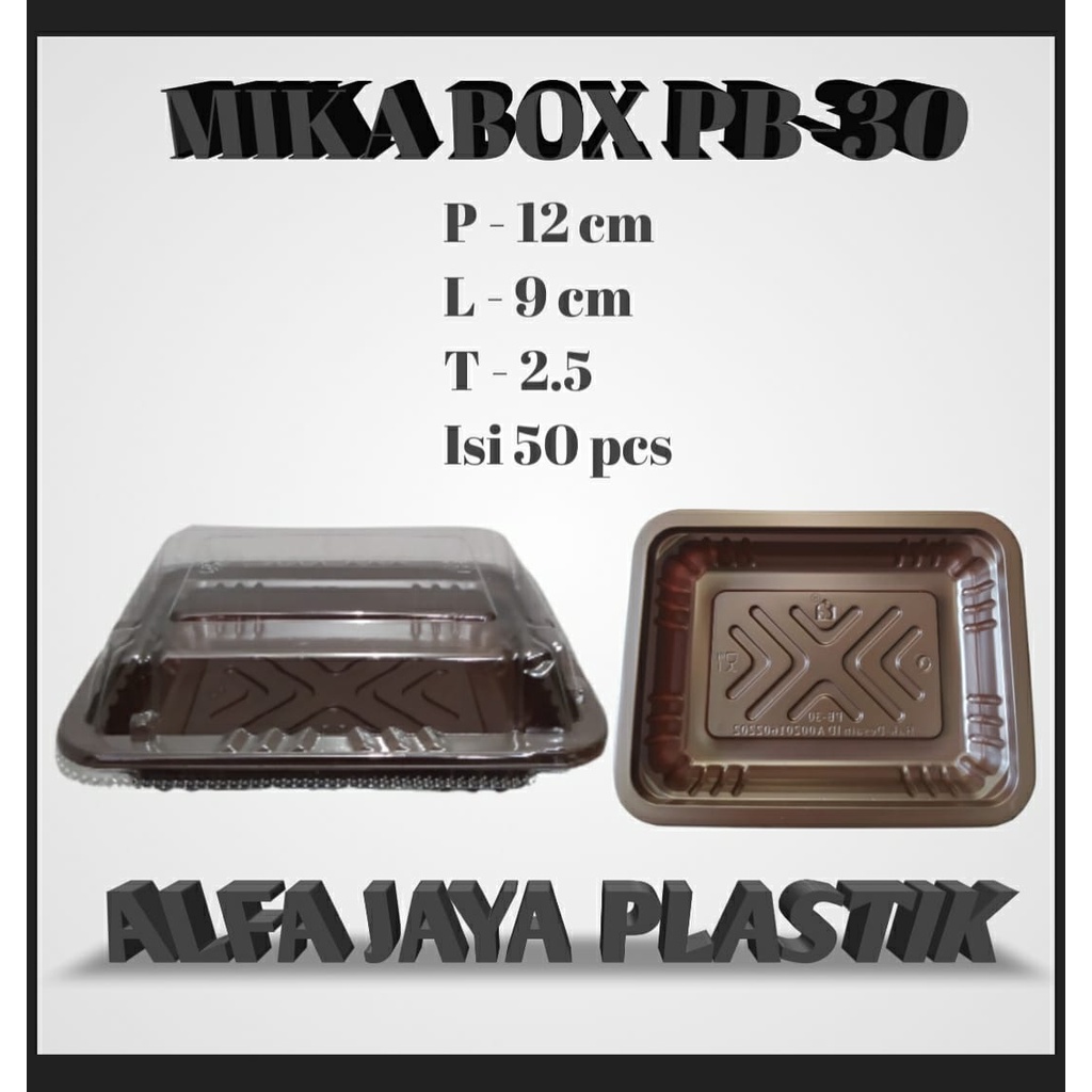 Jual Mika box PB-30 / mika snack / mika pancake / isi 50 set | Shopee ...