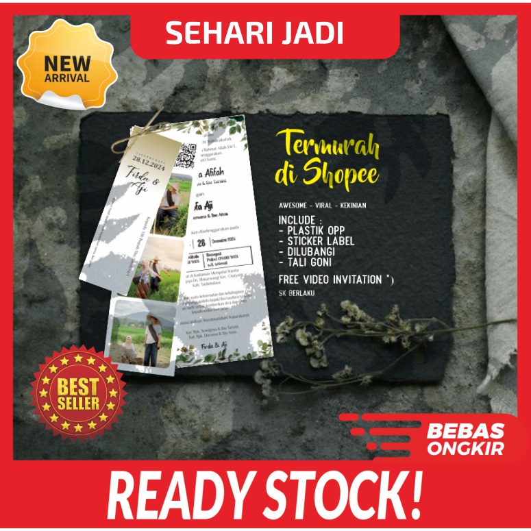 Jual undangan hang tag murah undangan pernikahan undangan nikah ...