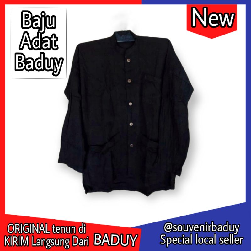 Jual Baju Adat Baduy Warna Hitam bahan tebal tenunan asli baduy ...