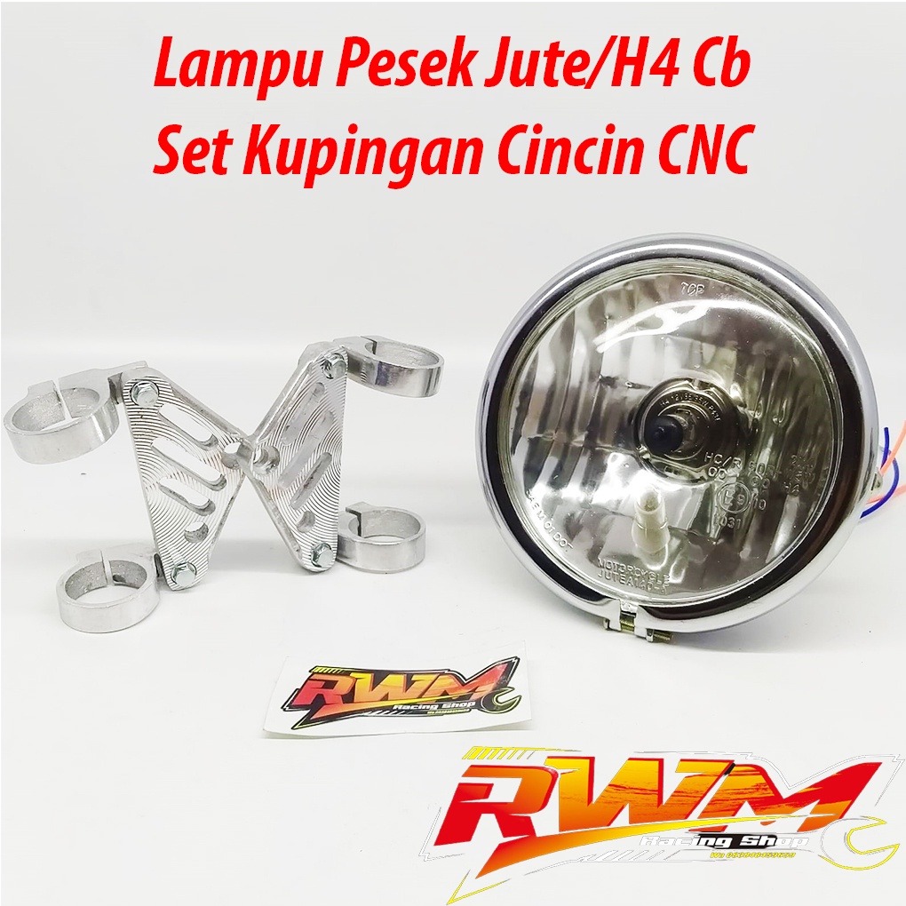 Jual Lampu Depan pesek set pangkon kupingan cnc pnp motor cb mp megapro ...