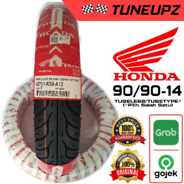 Jual BAN HONDA 90/90-14 TUBELESS TUBETYPE FEDERAL FT 235 BELAKANG AHM ...