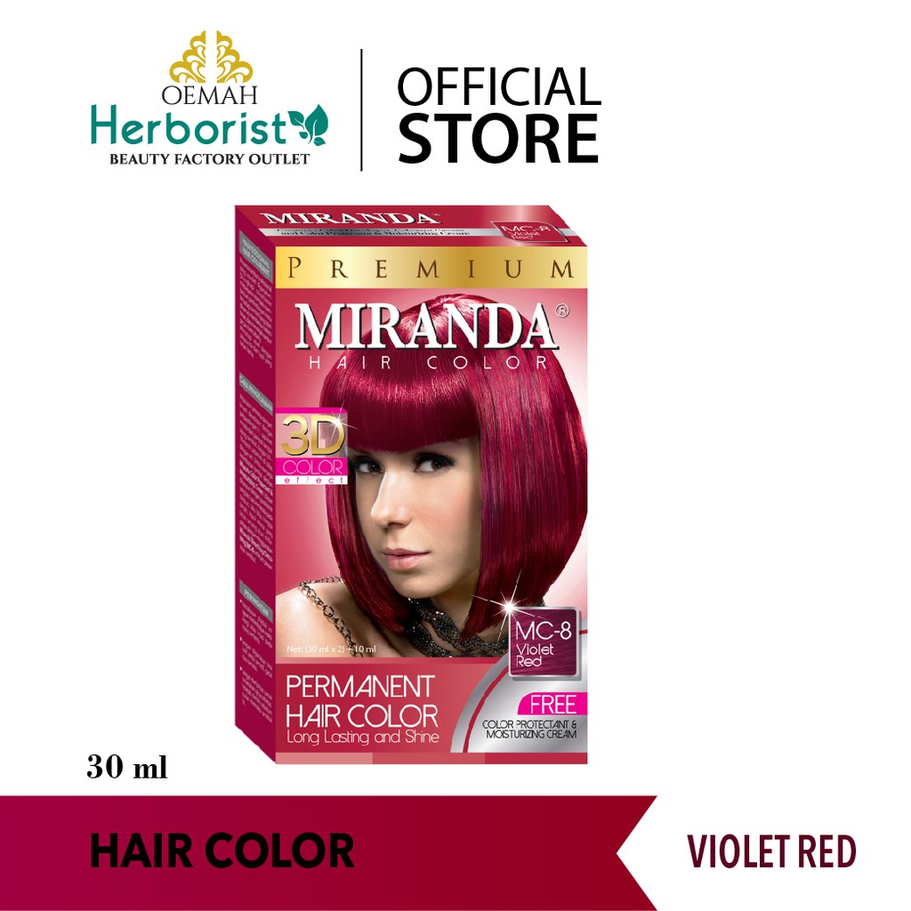 Jual Miranda Hair Color MC8 Violet Red 30ml | Shopee Indonesia