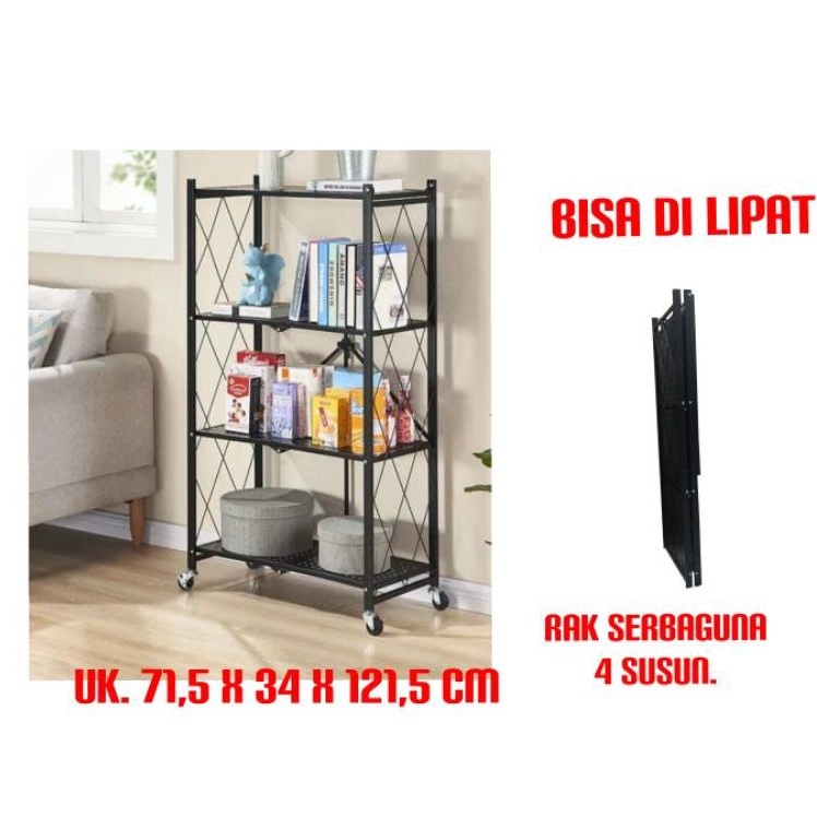 Jual rak besi serbaguna lipat 4 susun | Shopee Indonesia