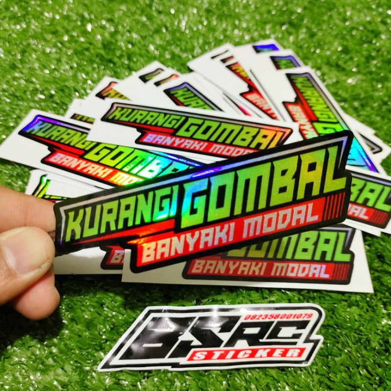 Jual sticker kurangi gombal banyaki modal hologram viral | Shopee Indonesia