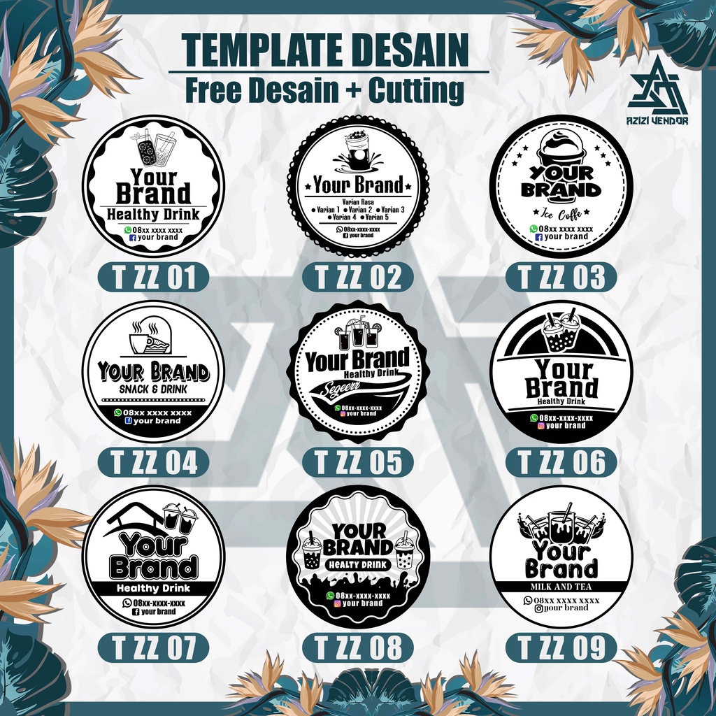 Jual STIKER MINUMAN ( Bahan Transparan / Bening ) - Stiker Label ...