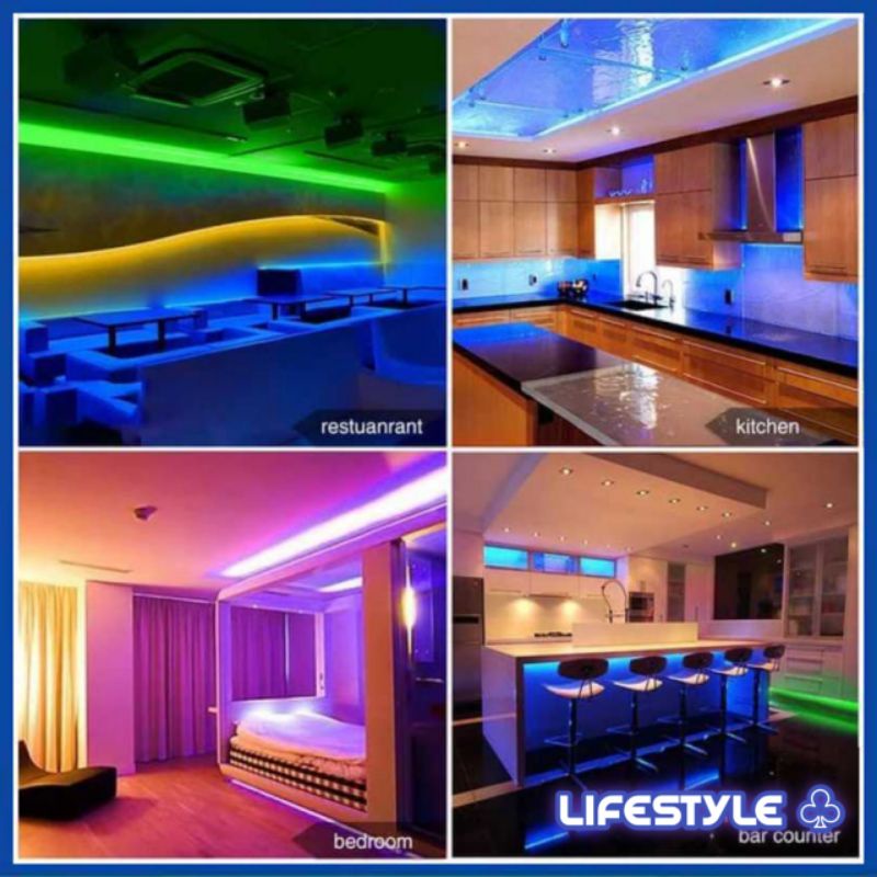 Jual lampu plafon led strip rgb gaming 5 m kumplit siap pakai!! ruang ...