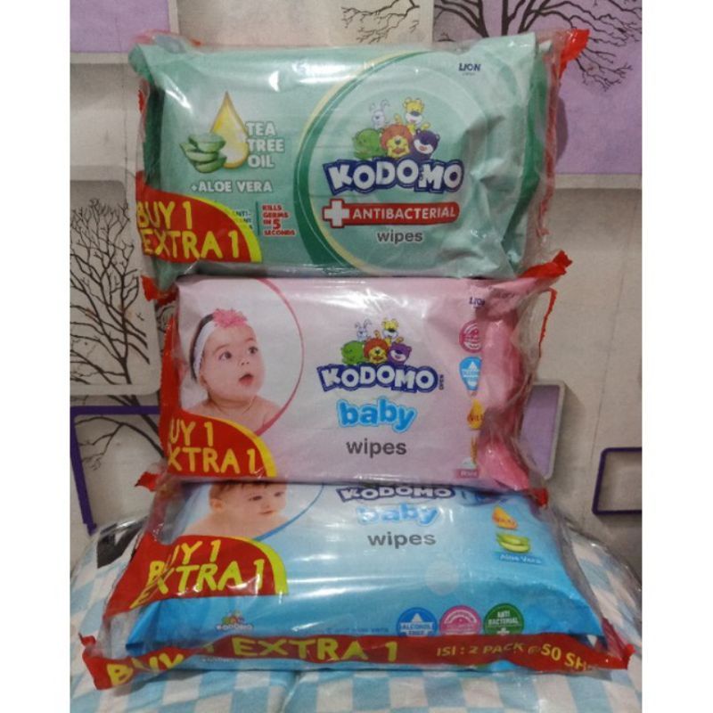 Jual KODoMo Tisu Basah 2*50sheet/Beli1gratis1 | Shopee Indonesia