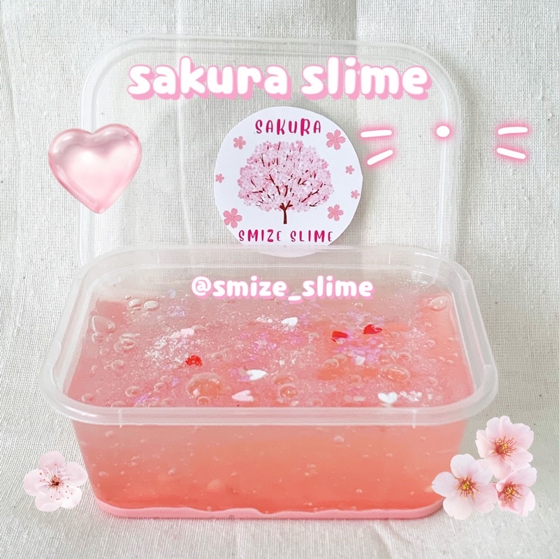 Jual Sakura Slime 200cc 200ml slime pink clear | Shopee Indonesia