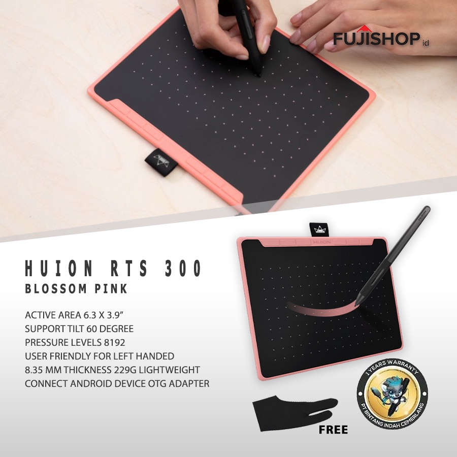 Jual Huion RTS 300 Drawing Pen Tablet Garansi Resmi | Shopee Indonesia