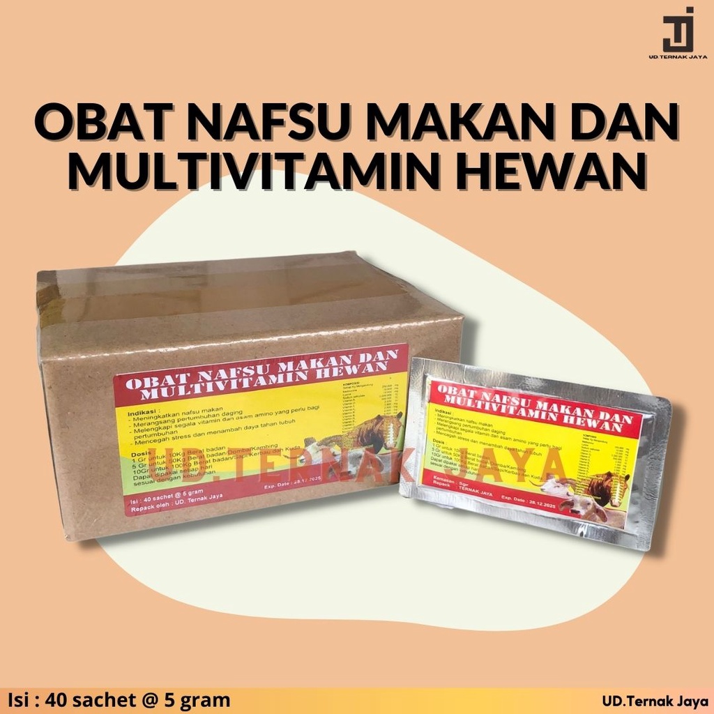 Jual Multivitamin dan Obat Nafsu Makan Hewan Ternak 1 Box isi 40 pcs @5 ...