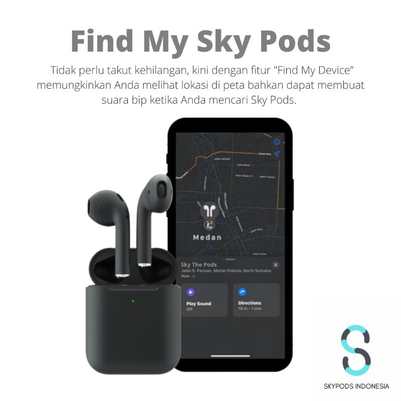 Sky Pods Gen 2 “ Black Edition “ Wireless Charging Case Final Upgrade