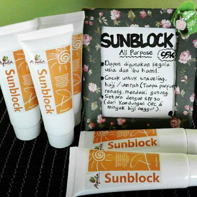 Jual Aquila Sunblock All Purpose dengan SPF alami | Shopee Indonesia