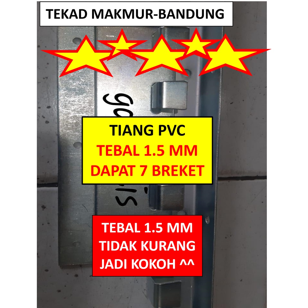 Jual Tiang Braket PVC Curtain (Isi 7 Gantungan) | Shopee Indonesia