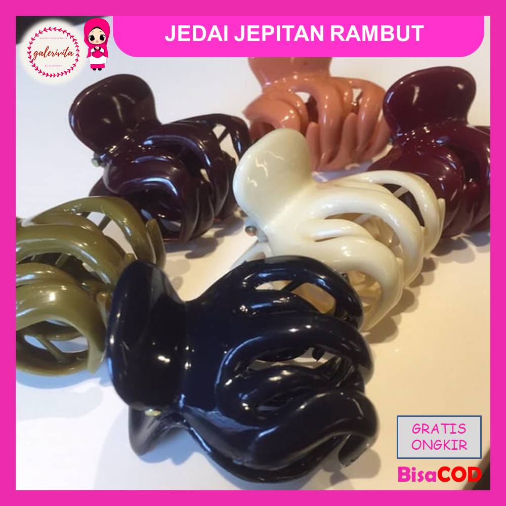 Jual Jedai Jepitan Rambut / Jepit Rambut 5 Cm Tebal / Jepitan Badai ...