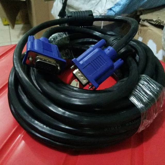 Jual Kabel vga 10m original / Cable vga male To male 10 meter kuat bagus jernih / kabel vga ...