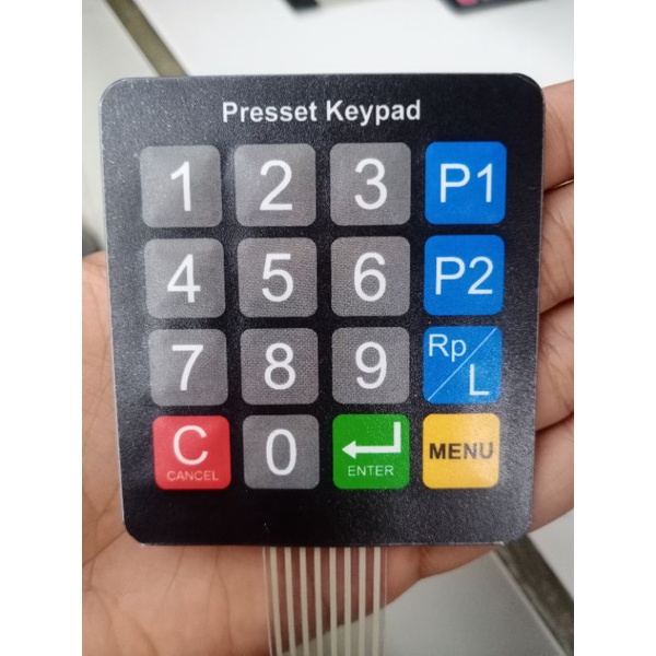 Jual keypad membran 4x4 matrix sticker laminasi doff tahan air dna ...