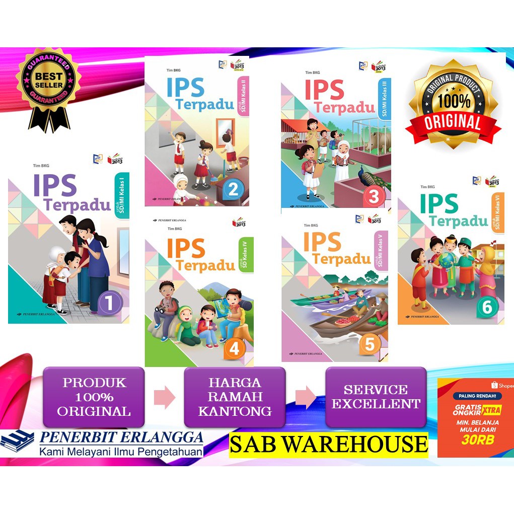 Jual BUKU IPS Terpadu SD Kelas 1,2,3,4,5,6 /K13N Edisi Revisi Penerbit ...