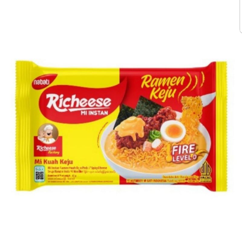 Jual Mie RICHEESE MIE GORENG mi instan ramen richeese level 0 level 3 ...