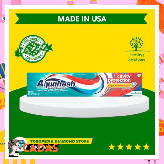 Jual SALE AQUAFRESH CAVITY PROTECTION FLUORIDE TOOTHPASTE 158 GR 100 ...