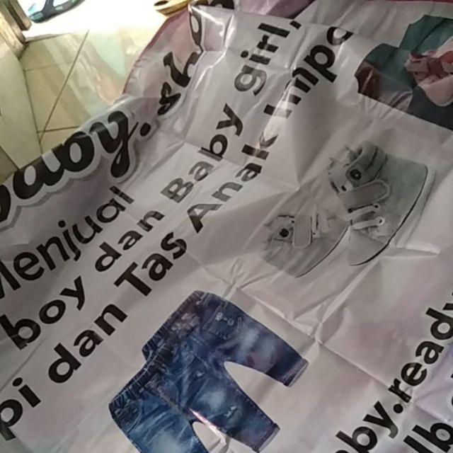 SPANDUK ukuran 3x1 meter Free desain | Shopee Indonesia